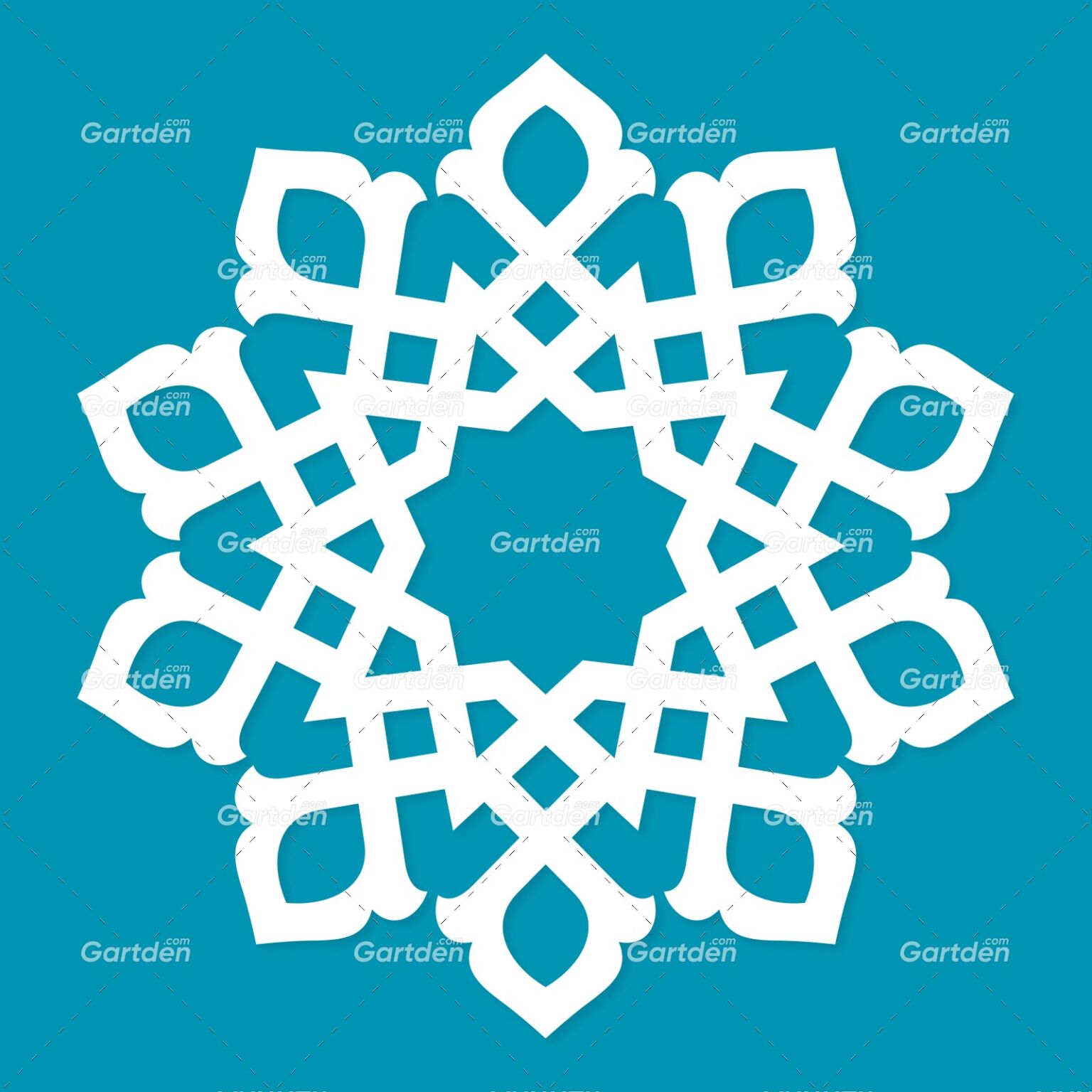 Symmetrical and circular Arab logo element • زخرفة إسلامية وعربية ⋆ Gartden